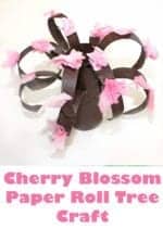 Easy Cherry Blossom Spring Toilet Paper Roll Tree Craft - A Crafty Life