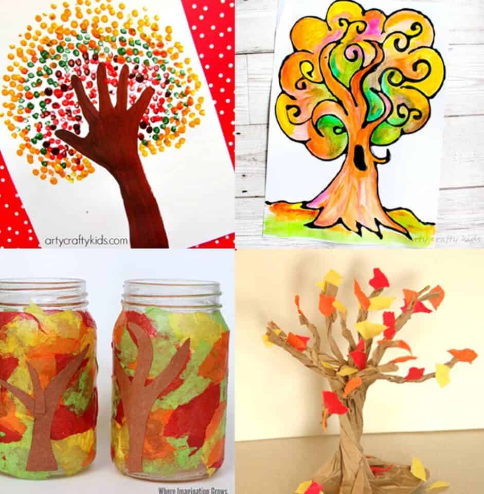 27 Easy Fall Tree Kid Crafts to Make: Autumn Ideas - A Crafty Life