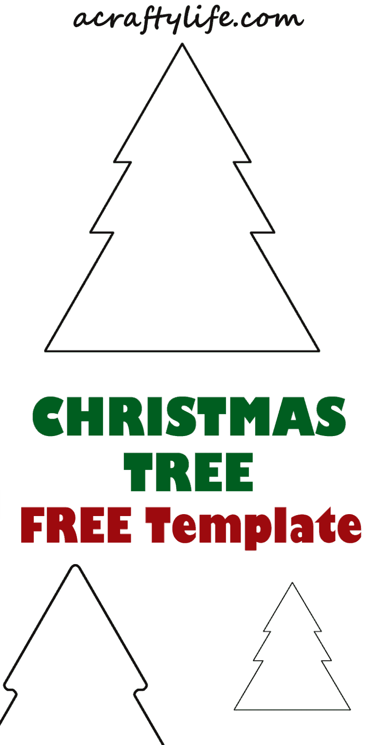 29 Christmas Tree Template Cut Outs - Free Printable - A Crafty Life