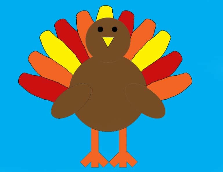 Free Turkey Feather Template and Body Craft to Make - A Crafty Life