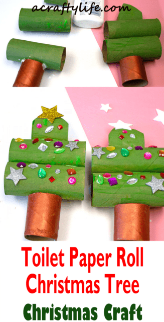Fun Toilet Paper Roll Christmas Tree Craft for Kids - A Crafty Life