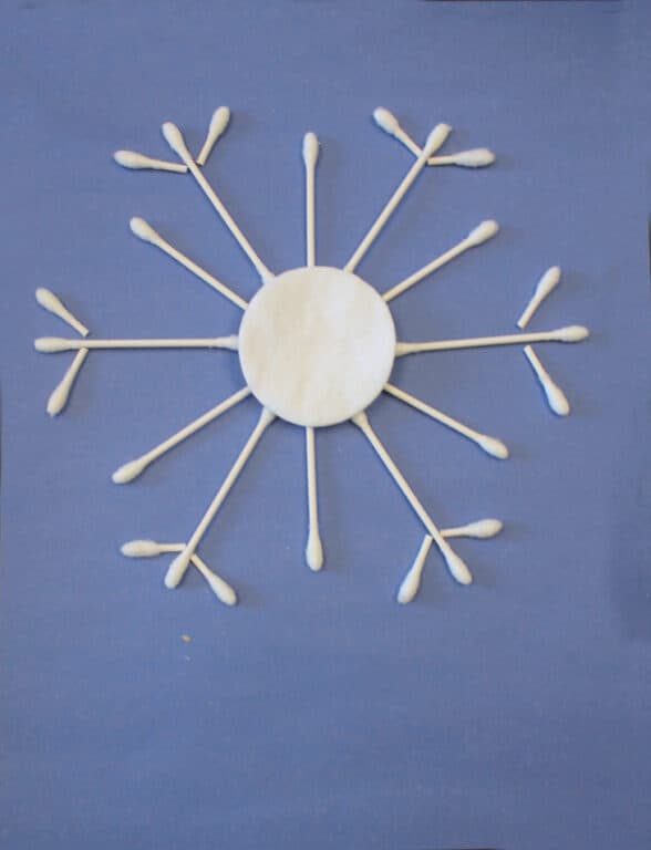 Easy Cotton Swab Snowflake Craft for Kids - A Crafty Life