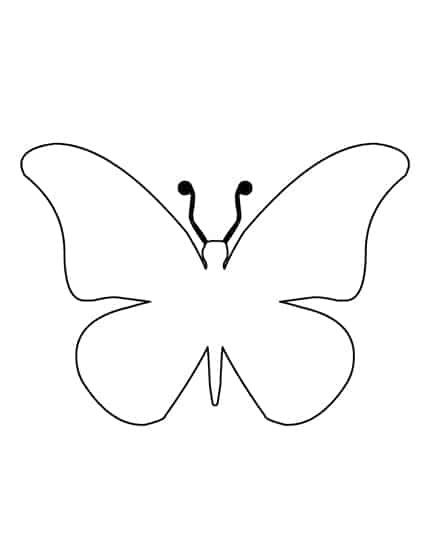 Butterfly Template to Color - Free Printable - A Crafty Life