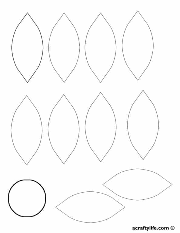 Free Flower Template Printable with Petals to Make - A Crafty Life