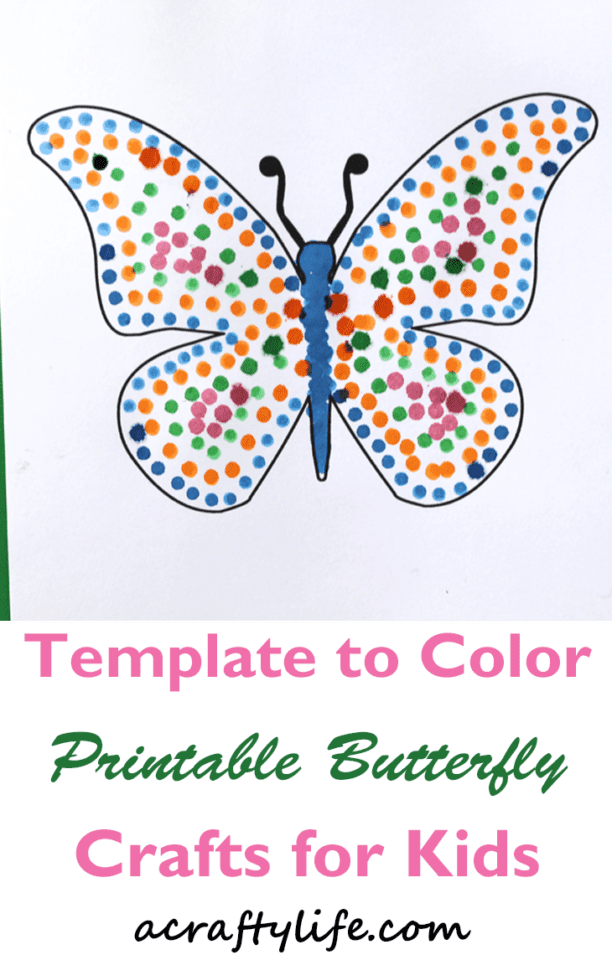 Butterfly Template to Color - Free Printable - A Crafty Life