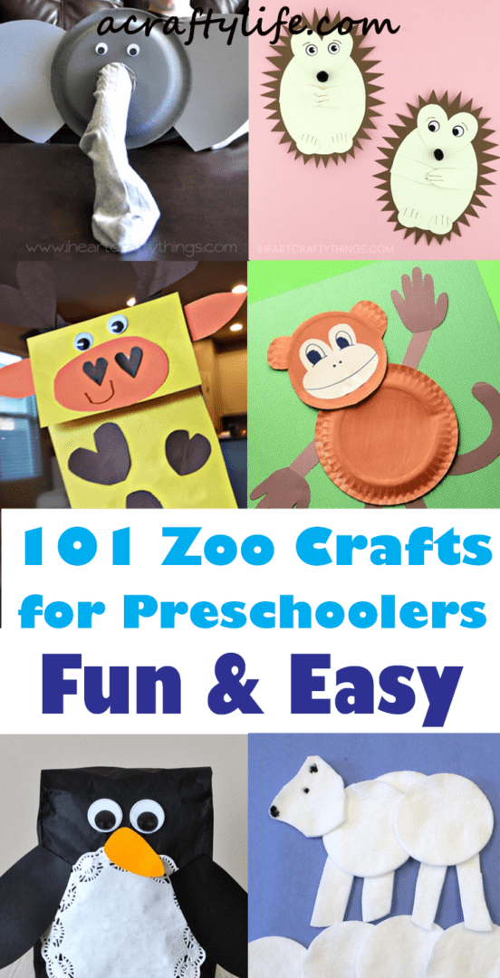 101+ Fun Zoo Crafts for Preschoolers - Cute Animals - A Crafty Life
