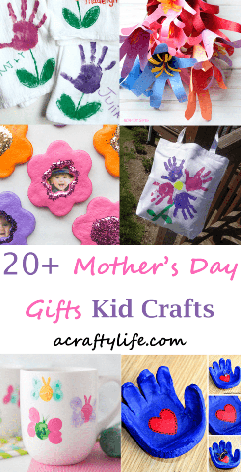 25 Easy Mother's Day Gift Craft Ideas for Kids - A Crafty Life