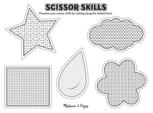 9 Easy Scissor Skills Printable Worksheets for Preschool - A Crafty Life