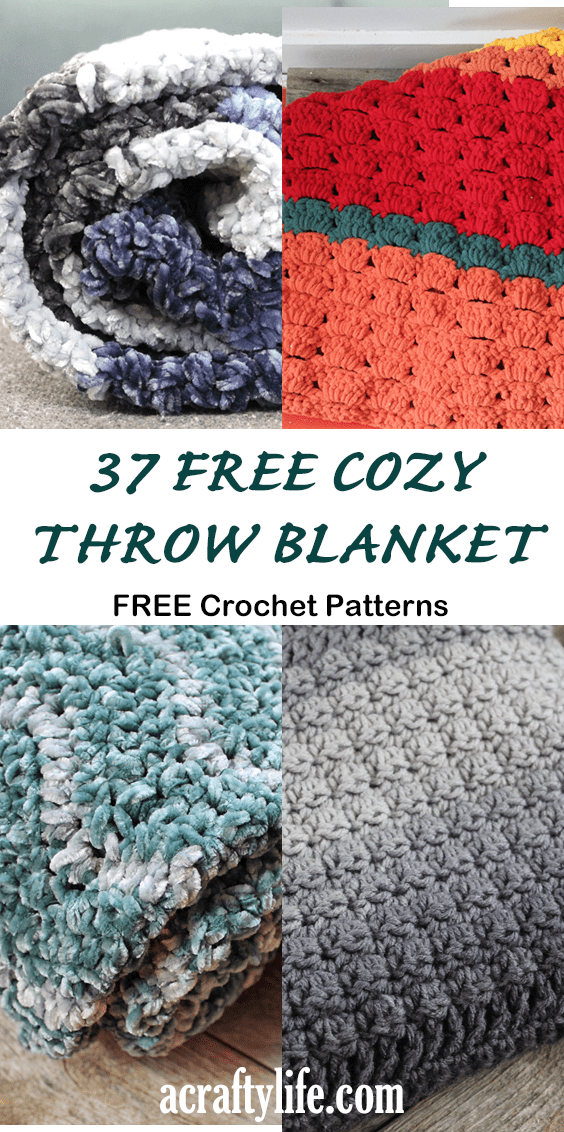 37 Free Crochet Throw Blanket Patterns - Next Project - A Crafty Life
