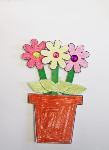 Easy Printable Flower Craft for Kids: Free Template - A Crafty Life