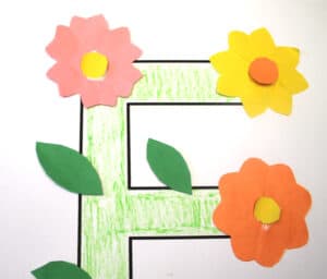 Easy Letter F Flower Craft for Preschoolers to Make - A Crafty Life