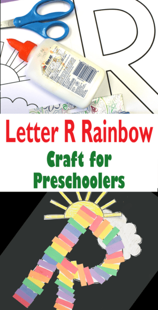 Paper Letter R Rainbow Craft for Preschoolers - A Crafty Life
