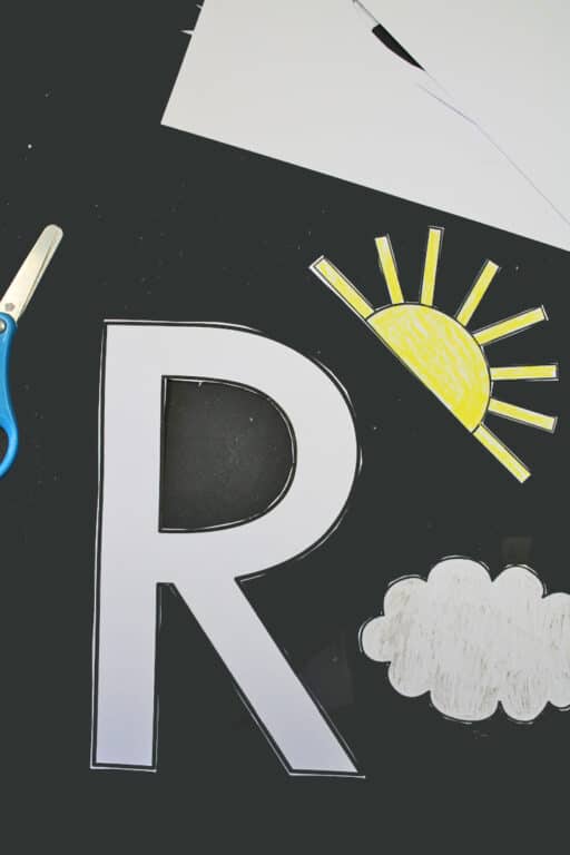 Easy Paper Letter R Rainbow Craft for Preschoolers to Make - A Crafty Life