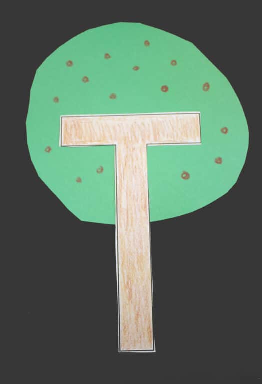 Letter T Tree Craft for Preschoolers - Free Printable - A Crafty Life