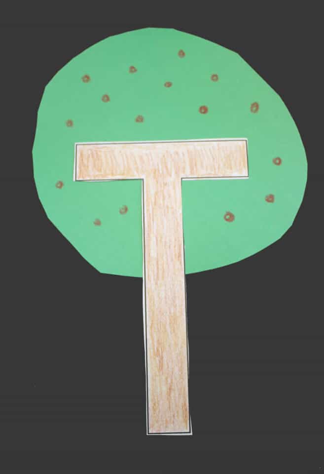 Letter T Tree Craft for Preschoolers - Free Printable - A Crafty Life