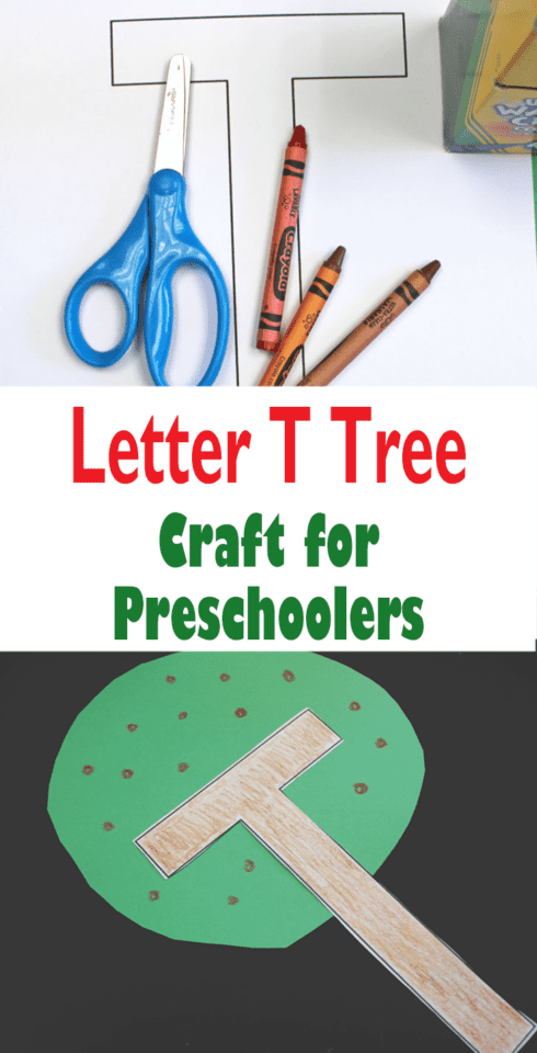 Letter T Tree Craft for Preschoolers - Free Printable - A Crafty Life