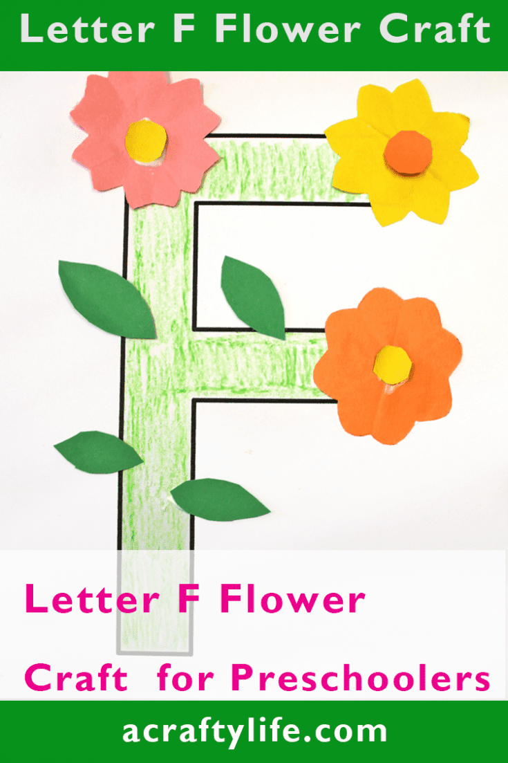Easy Letter F Flower Craft for Preschoolers to Make - A Crafty Life