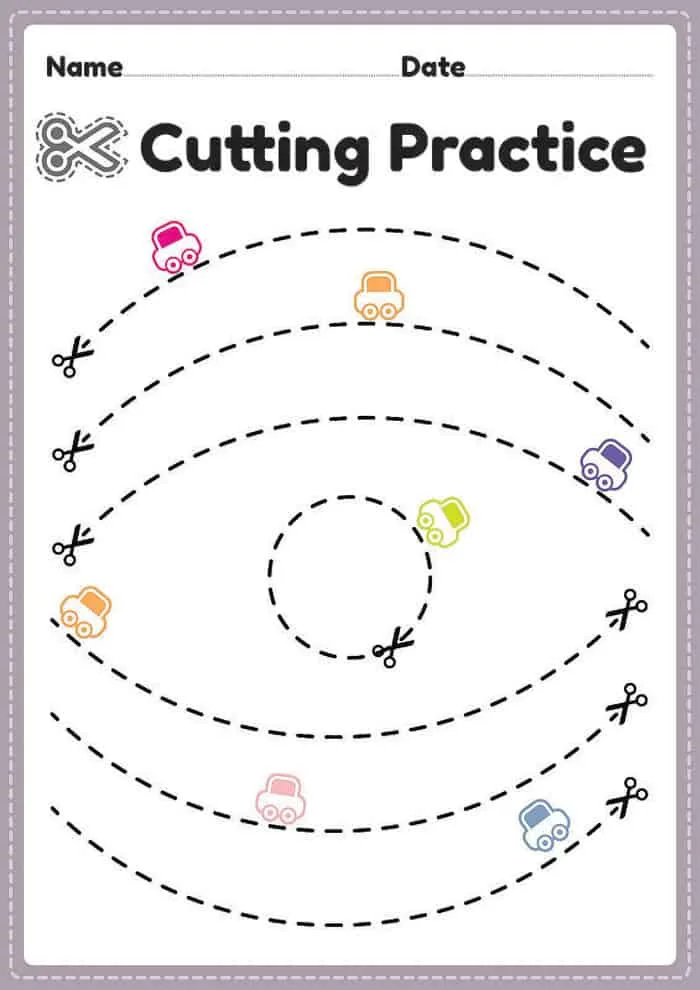 9 Easy Scissor Skills Printable Worksheets for Preschool - A Crafty Life 9 Easy Scissor Skills Printable Worksheets for Preschool - A Crafty Life