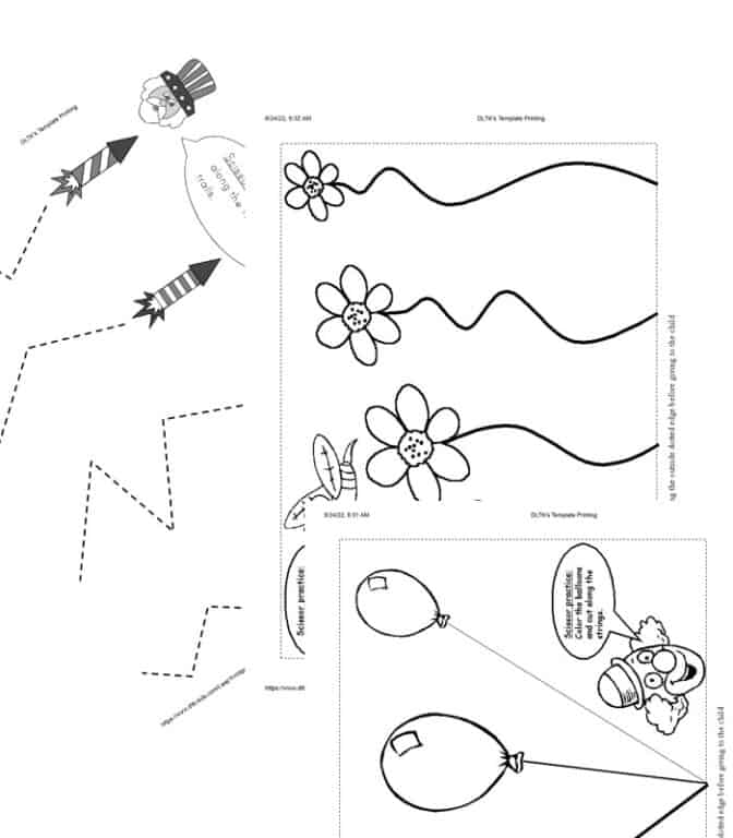 9 Easy Scissor Skills Printable Worksheets for Preschool - A Crafty Life