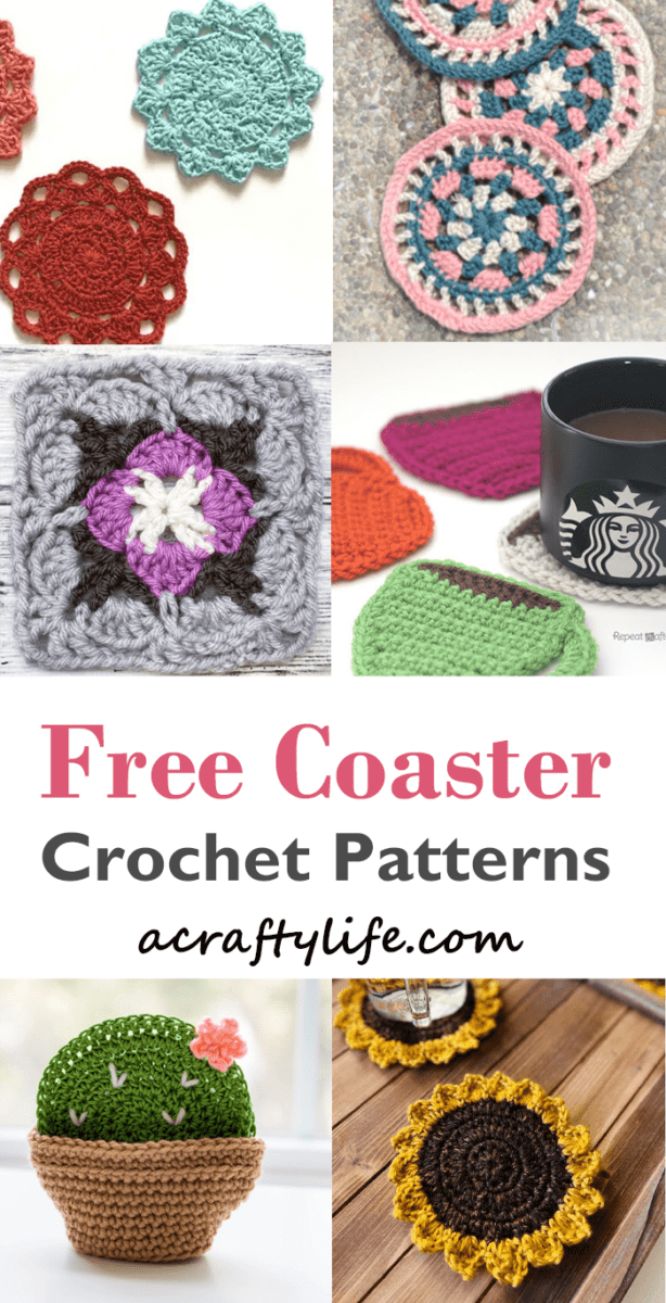 33 Free Coaster Crochet Patterns to Make - Quick & Easy - A Crafty Life