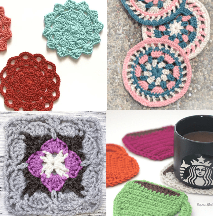 33 Free Coaster Crochet Patterns to Make - Quick & Easy - A Crafty Life