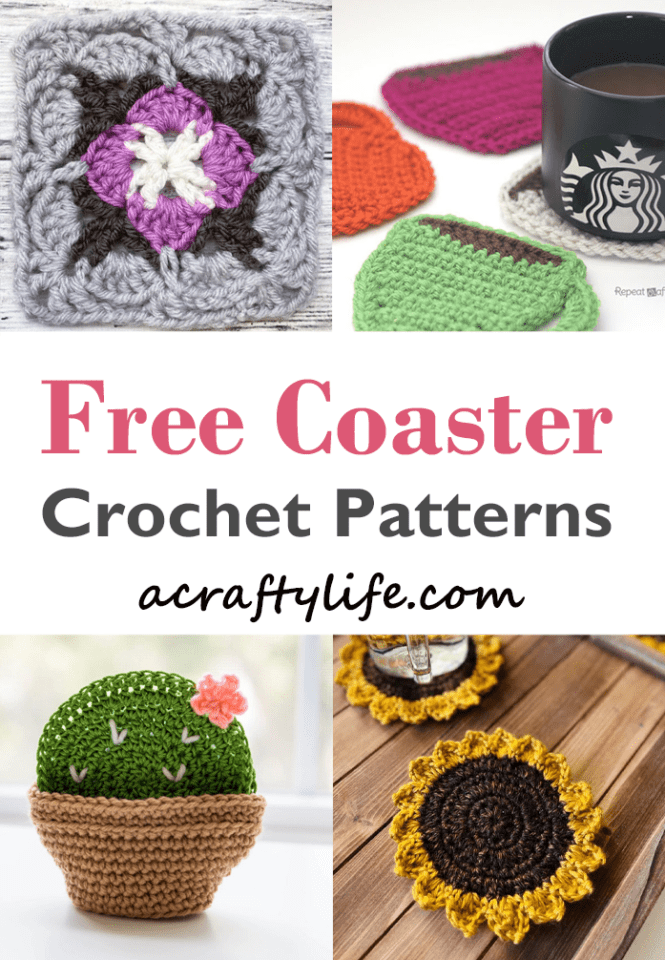 33 Free Coaster Crochet Patterns to Make - Quick & Easy - A Crafty Life