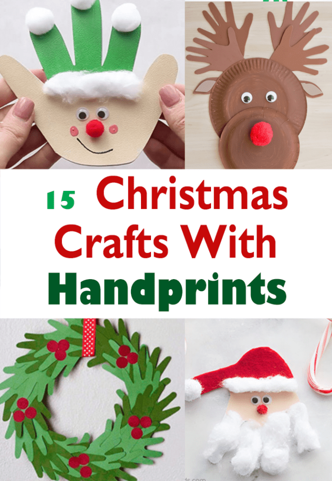 17 Fun & Easy Christmas Crafts with Handprints to Make - A Crafty Life