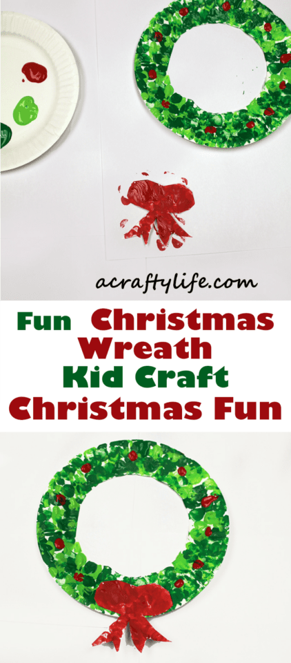 Easy Painted Christmas Wreath Craft for Kids - A Crafty Life