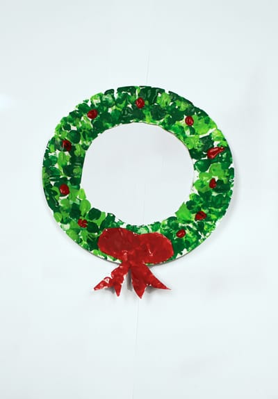 Paper Plate Christmas Wreath
