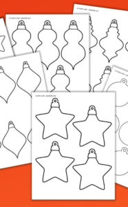 6 Easy Christmas Ornament Template Printable Fun Crafts - A Crafty Life