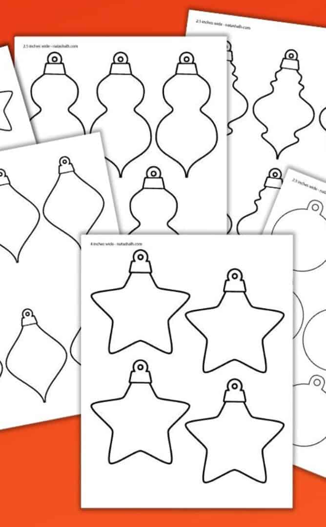 6 Easy Christmas Ornament Template Printable Fun Crafts - A Crafty Life