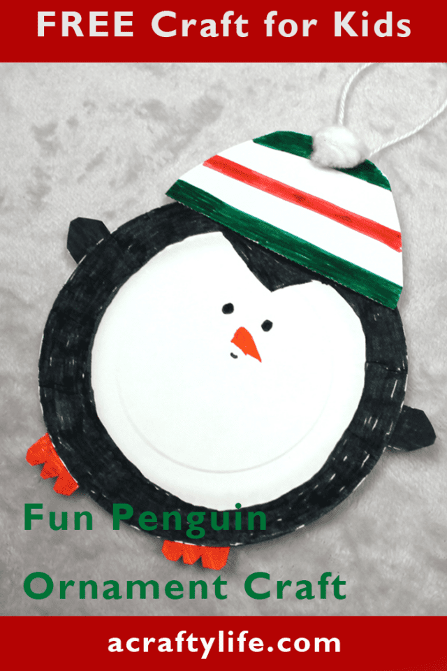 Cute & Easy Paper Plate Penguin Christmas Ornament Craft - A Crafty Life