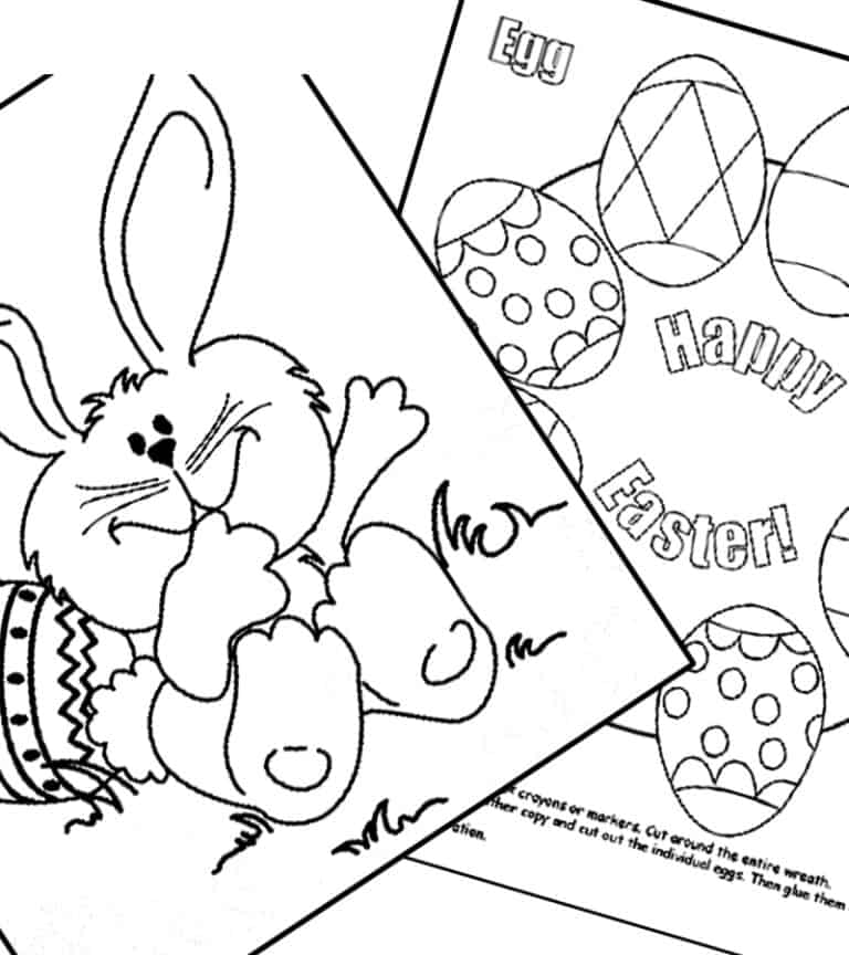 Fun Coloring Pages Easter: Easy Printable Free Easter Sheets - A Crafty ...