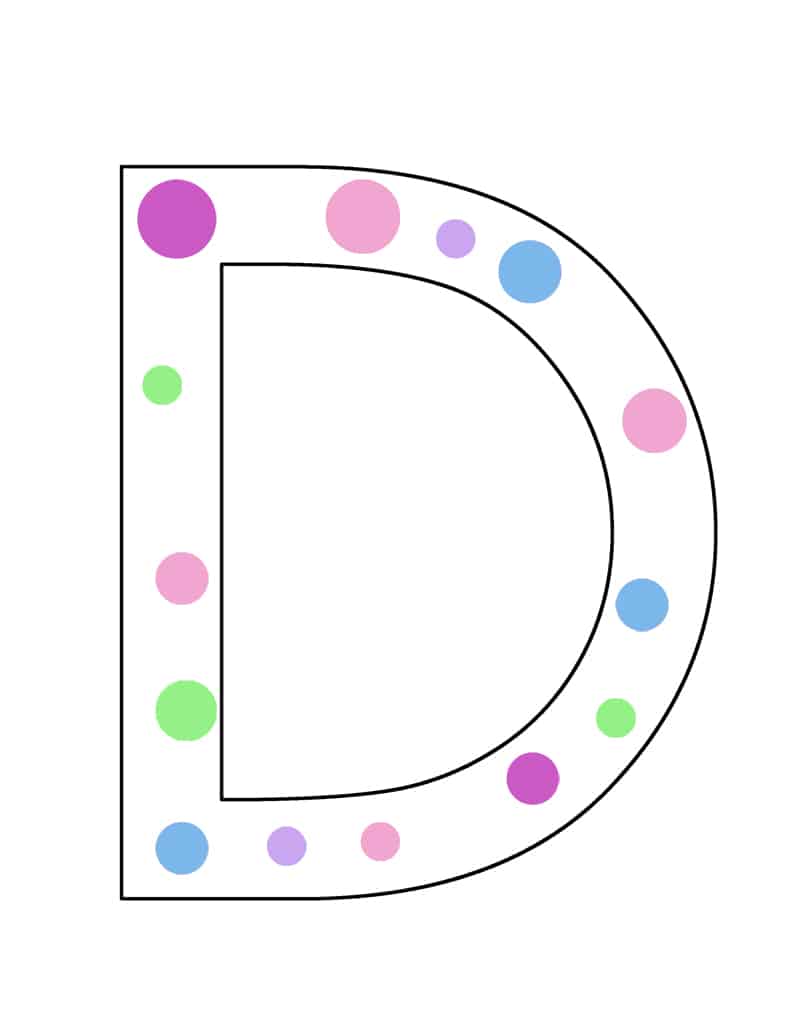 Printable Template Letter D: Quick Preschool Dots Craft to Make - A ...