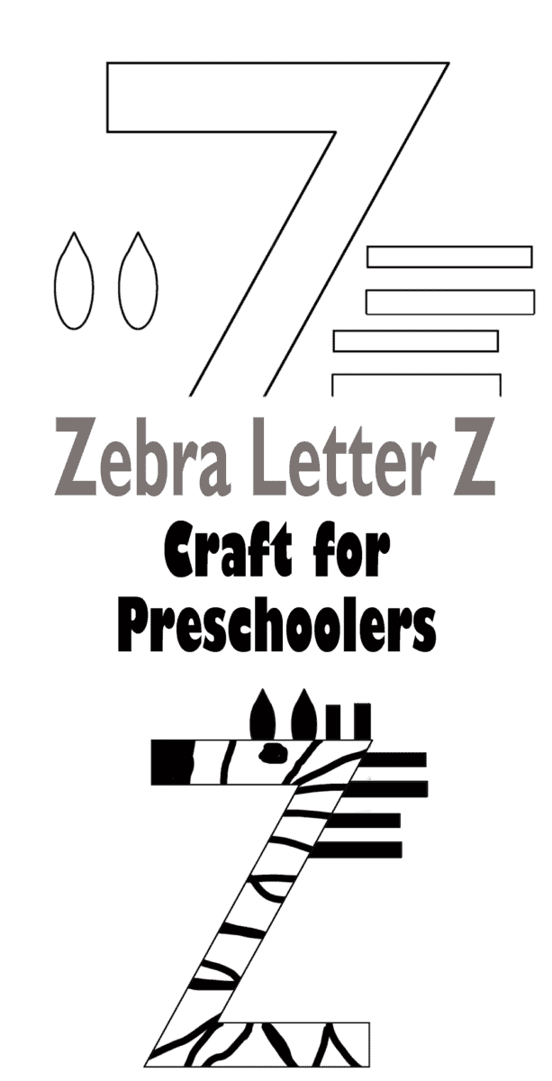 Zebra Letter Z Craft for Preschool - Fun Printable to Make - A Crafty Life