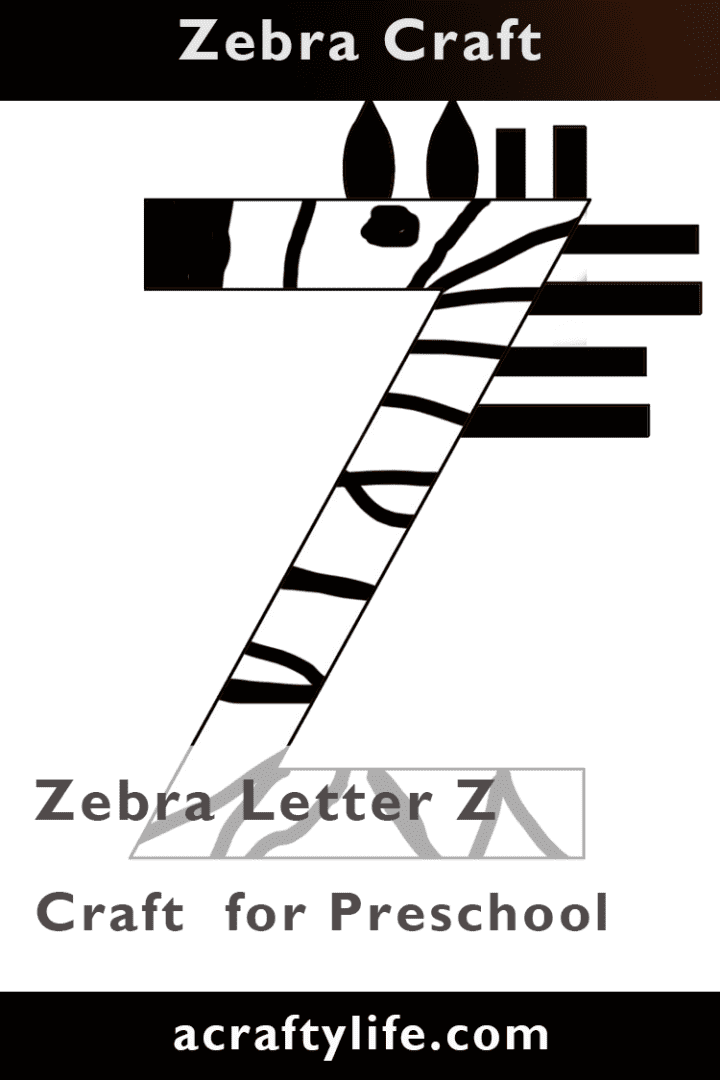 Zebra Letter Z Craft for Preschool - Fun Printable to Make - A Crafty Life