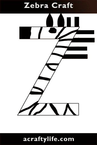 Zebra Letter Z Craft for Preschool - Fun Printable to Make - A Crafty Life