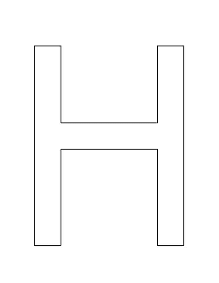 Easy Letter H Heart Craft for Kids Printable Template - A Crafty Life