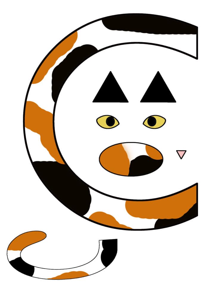 Letter C Craft Printable - Easy Cat Alphabet Activity - A Crafty Life