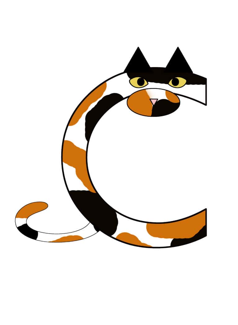 Letter C Craft Printable - Easy Cat Alphabet Activity - A Crafty Life