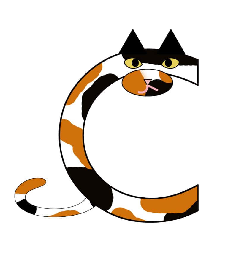 Letter C Craft Printable - Easy Cat Alphabet Activity - A Crafty Life