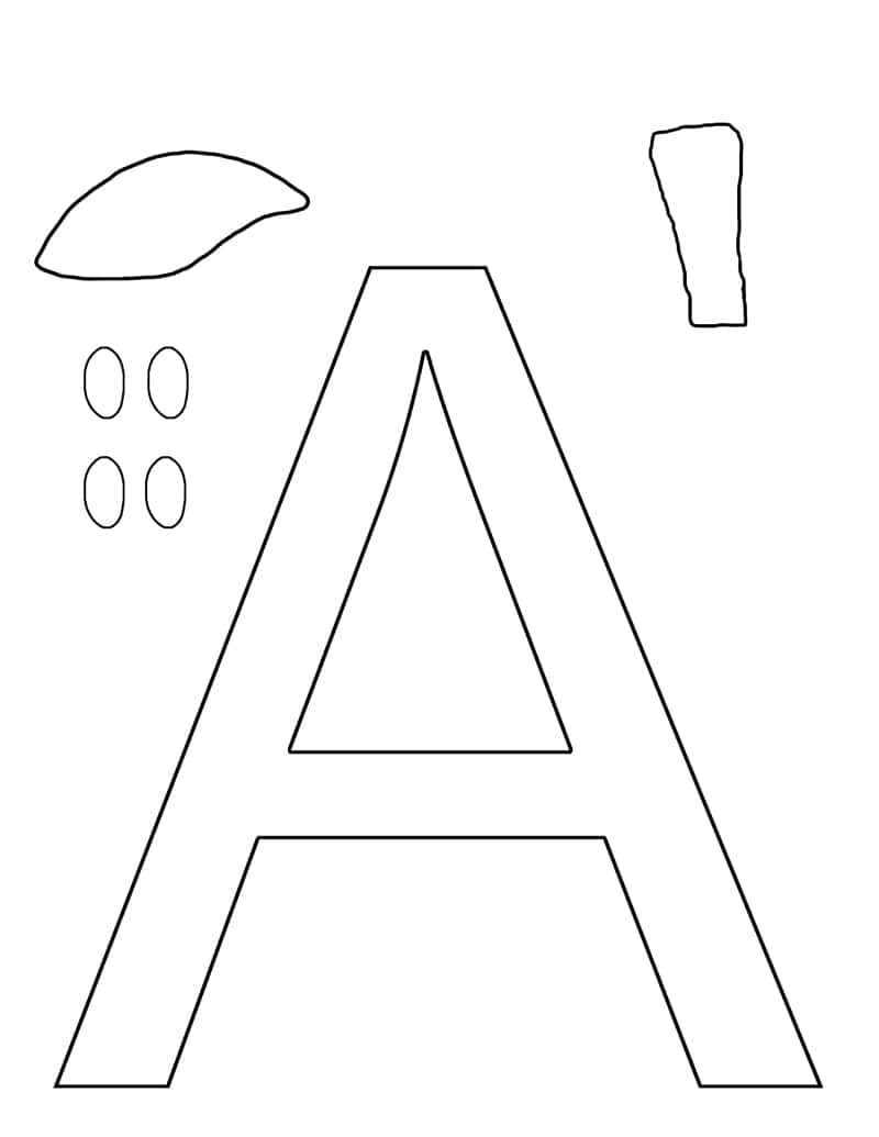 Easy Letter A Craft for Kids Printable Apple to Make - A Crafty Life