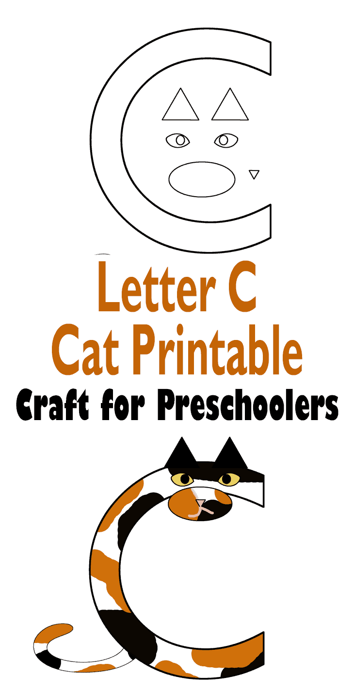 Letter C Craft Printable - Easy Cat Alphabet Activity - A Crafty Life