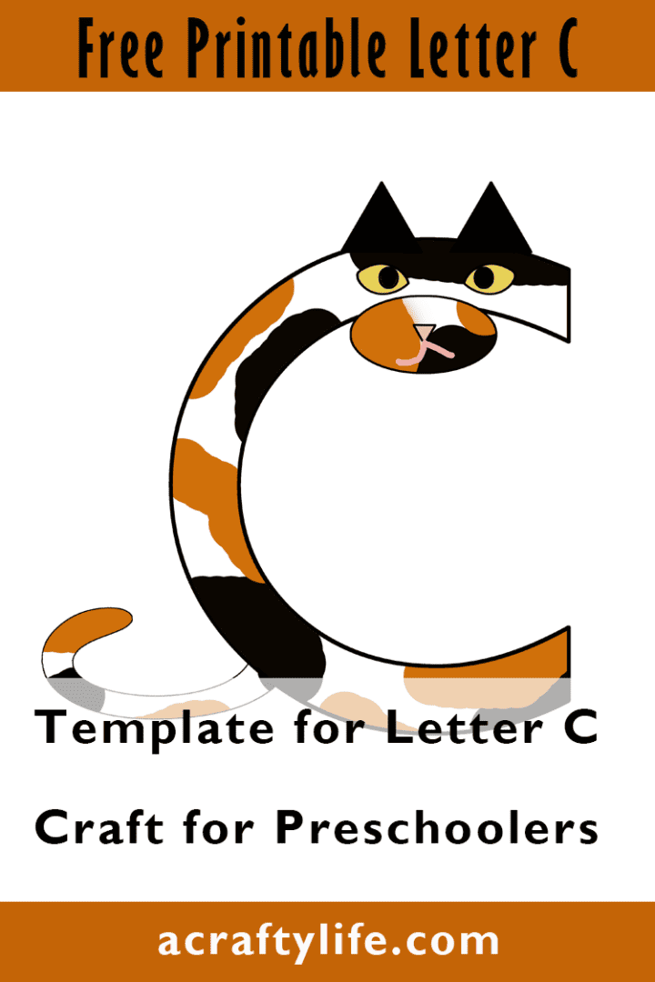 Letter C Craft Printable - Easy Cat Alphabet Activity - A Crafty Life