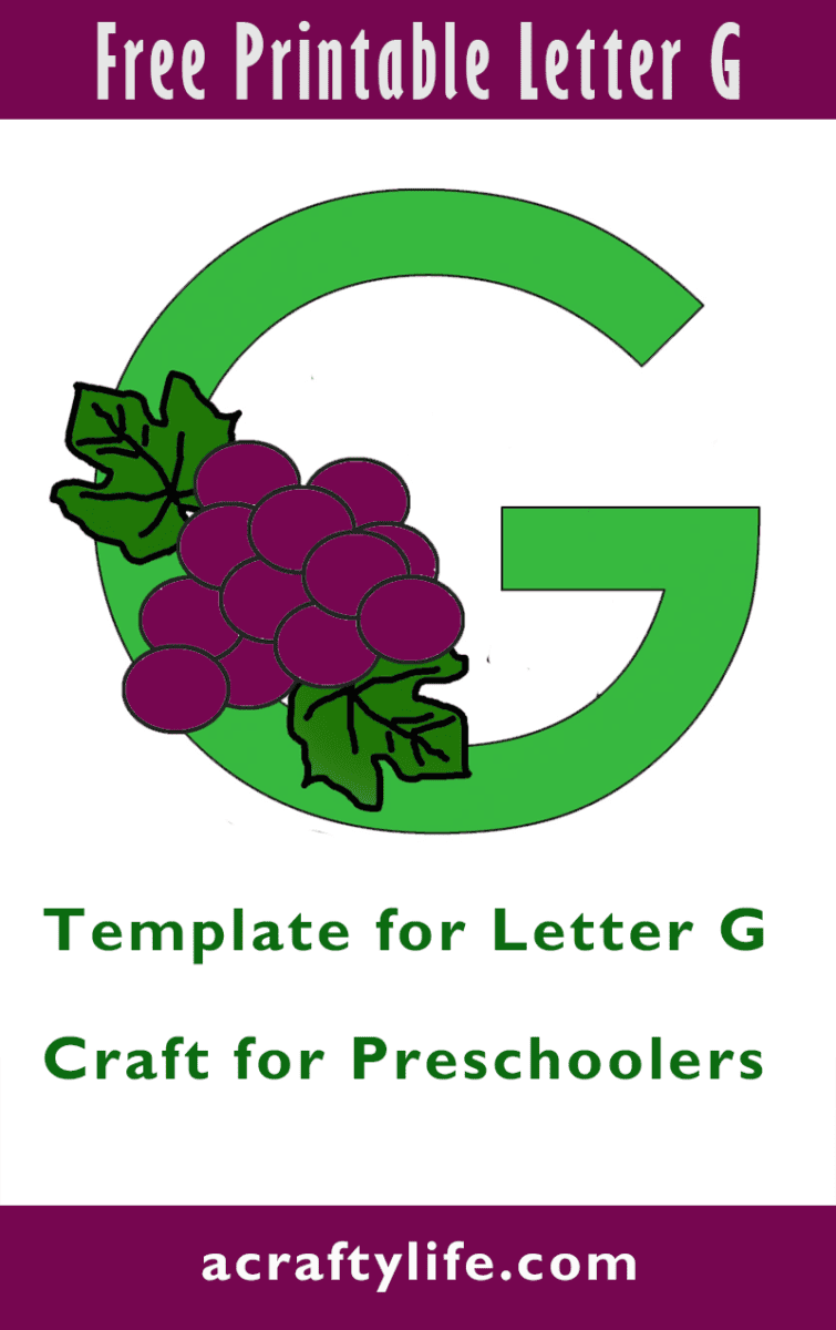 Fun Letter G for Grapes Craft for Preschool - A Crafty Life