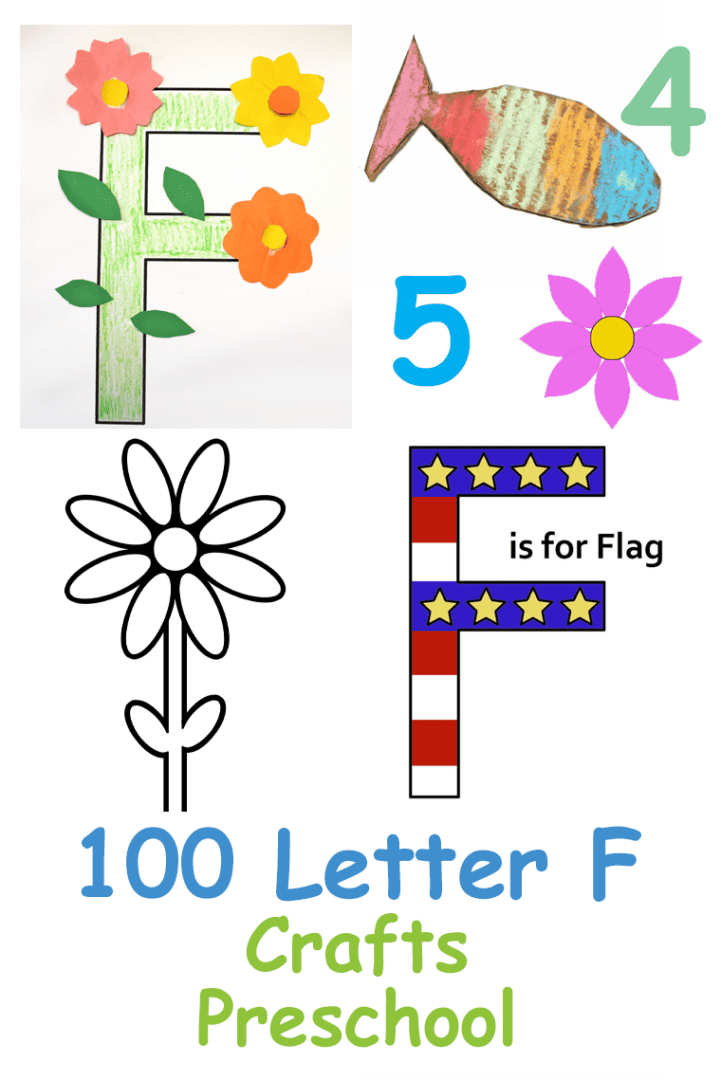 100 Easy Fun Letter F Crafts Preschool - Best Ideas - A Crafty Life