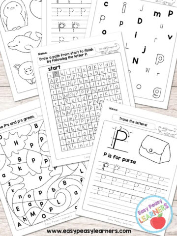 Free Letter P Tracing Sheets and Worksheets for Preschool - A Crafty Life