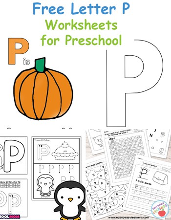 Free Letter P Tracing Sheets and Worksheets for Preschool - A Crafty Life