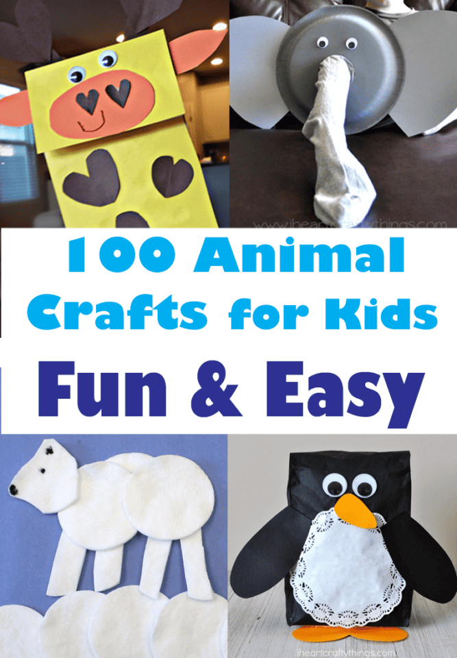 100 Easy Animal Crafts for Kids: Fun Arts and Crafts - A Crafty Life