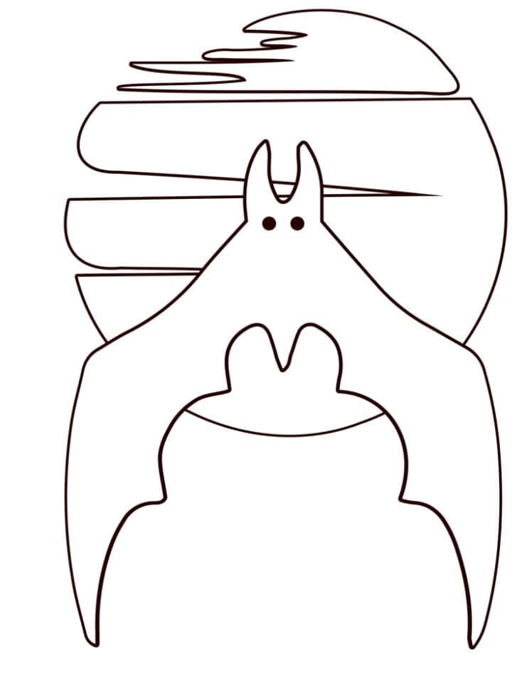 Free Bat Craft Template Printable: Bat Halloween Coloring Pages - A ...